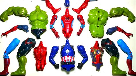 Avengers Toys Assemble Spiderman Vs Hulk Smash Captain America Avengers Superhero Toys YouTube