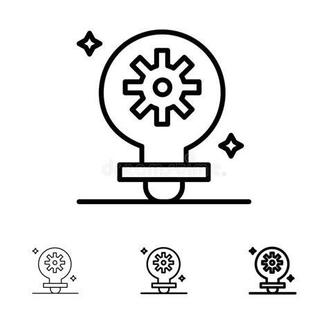 Black Gear Light Bulb Stock Vector Illustration Of Black 34976710