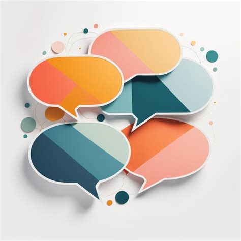 Premium Vector Colorful Speech Bubbles On White Background