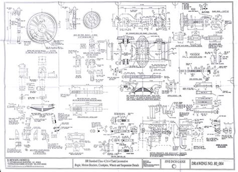 Br Std Class 4 2 6 4 Tank Loco 80000 Tagged Drawing Steam
