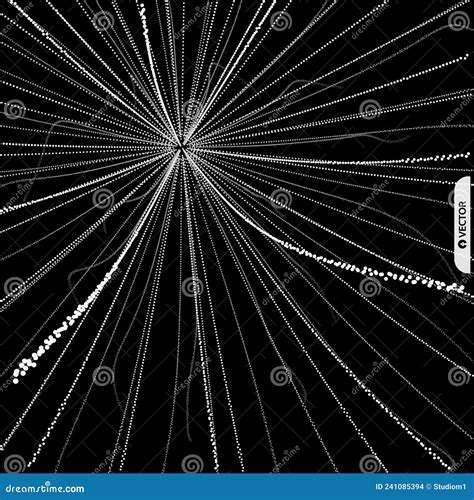 Abstract Science Or Technology Background Array With Dynamic Particles Stock Vector