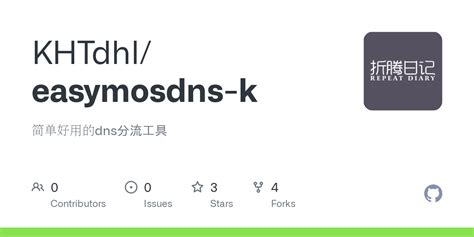 GitHub KHTdhl easymosdns k 简单好用的dns分流工具