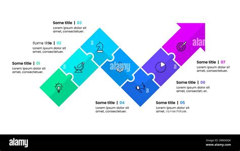 Infographic Template With Icons And 7 Options Or Steps Arrow Can Be Used For Workflow Layout