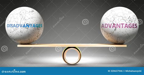 Drawbacks And Advantages Staying In Balance Pictured As A Metal Scale
