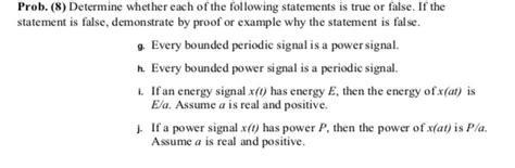 Solved Prob 8 Determine Whether Each Of The Following