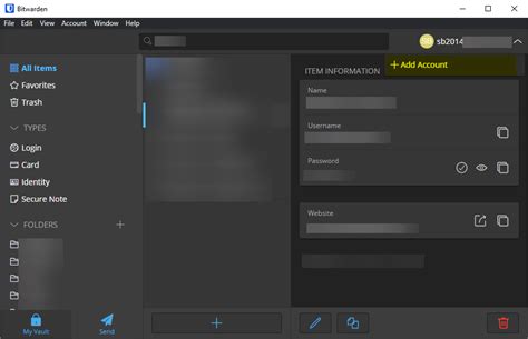 Multiple Accounts In Browser Extensions Password Manager Bitwarden