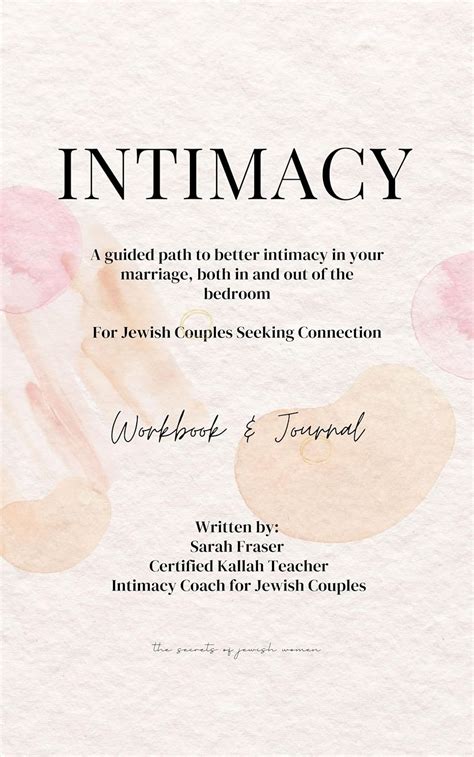 Intimacy For Jewish Couples Seeking Connection Kindle Edition By