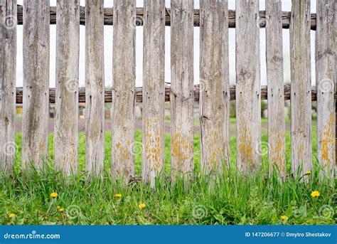 Scenic Wooden Fence With Grass Vintage Texture Background Stock Image Image Of Exterior