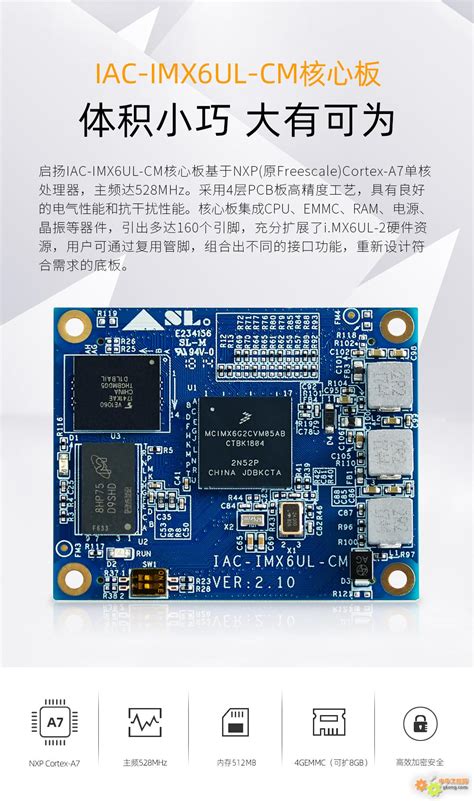 工控产品 I Mx6ul Cortex A7高性价比核心板 Iac Imx6ul Cm