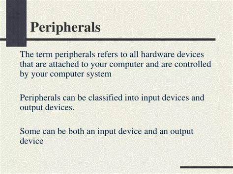 PPT Peripherals PowerPoint Presentation Free Download ID