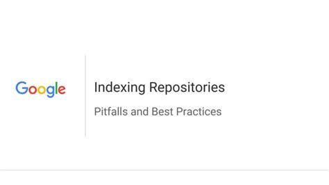 Indexing Repositories Pitfalls And Best Practices Pdf Search Internet