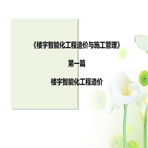 楼宇智能化工程造价 课件土木在线