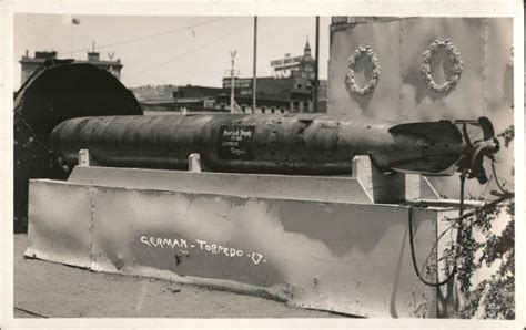 British Trophy No 89 German Torpedo World War I Postcard