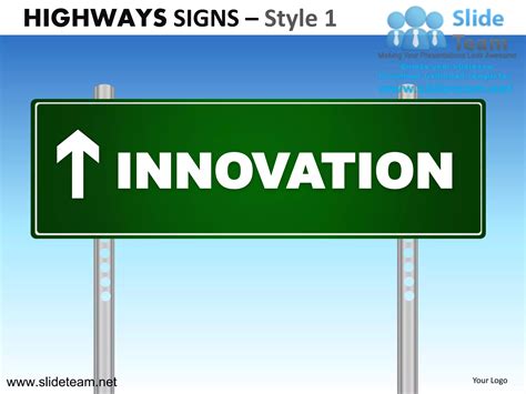Highway Freeway Exit Signs Billboards Signs Style Design 1 Powerpoint