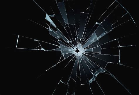 Shattered Glass Broken Impact Point Sharp Edges Thief Window Bullet