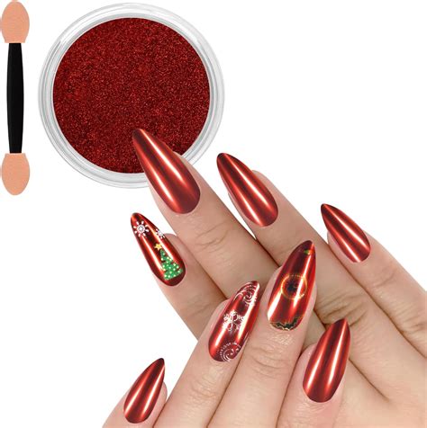 Prettydiva Chrome Nail Powder 9 Colors Metallic Nail
