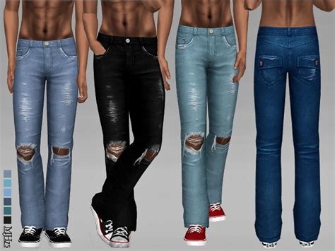 Some Cool Ripped Jeans For Your Male Sims Found In TSR Category Sims