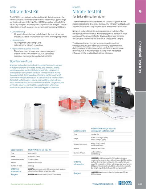 Jual Nitrate Test Kit Oleh PT Hanna Instruments Indotama