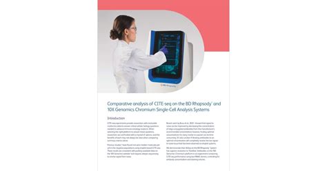 Comparative Analysis Of Cite Seq On The Bd Rhapsody™ And 10x Genomics