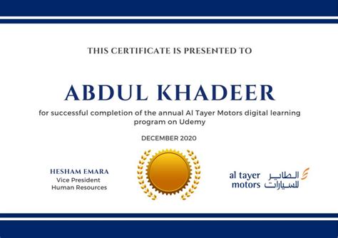 Udemy Altayermotors Udemycourses Learningneverstops Abdul Khadeer
