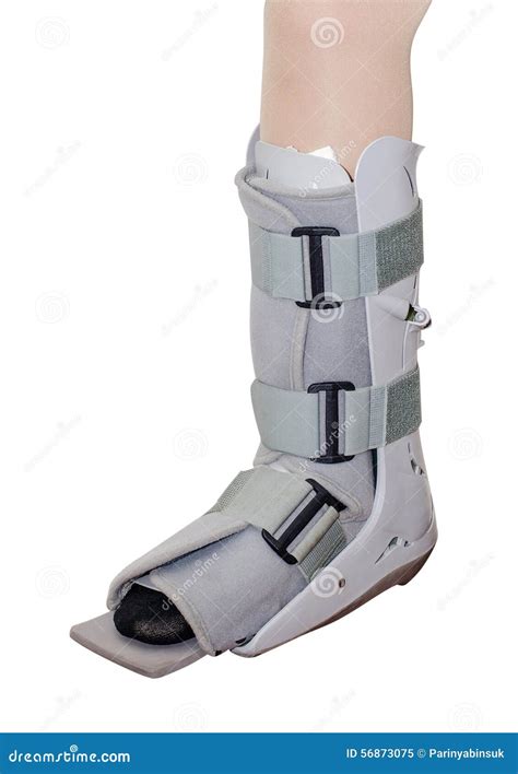 Leg With An Ankle Brace Stock Image Image Of Impairment