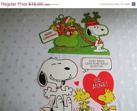 Peanuts Character Plastic Signs Snoopy By Eaupleinevintage On Etsy
