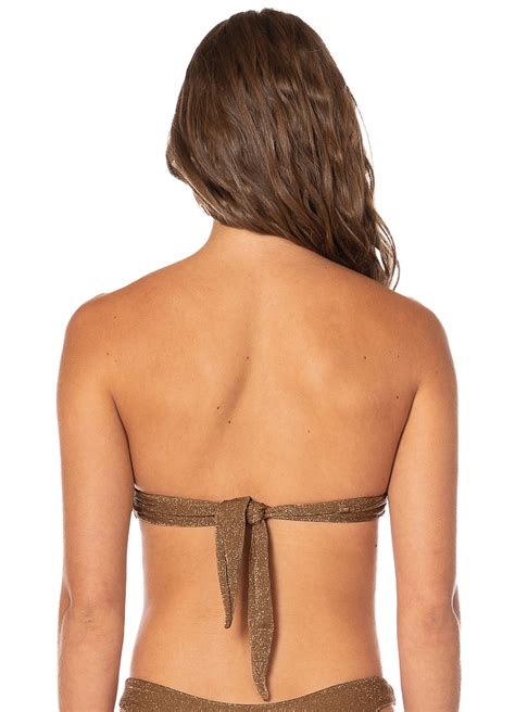 Maaji Marigold Shine Hula Strapless Bandeau Bikini Top
