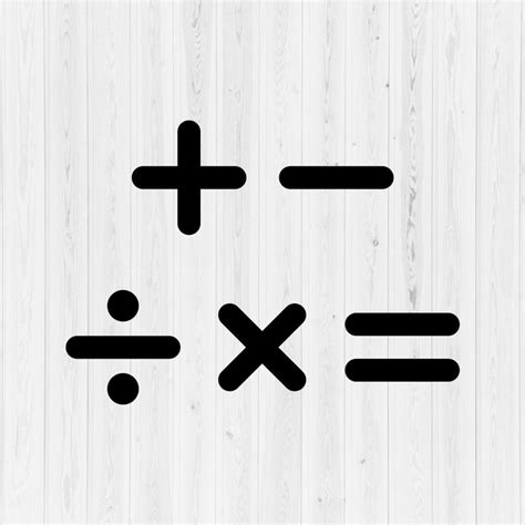 Math Symbols Rounded Corners Svg Math Symbol Black Vector Etsy Uk