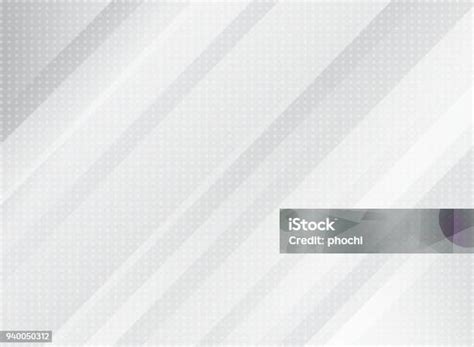추상적인 기술 빛 회색 색깔과 줄무늬 사각형 오블리크 도트 패턴 배경 흰색 그라디언트 오버레이 회색에 대한 스톡 벡터 아트 및