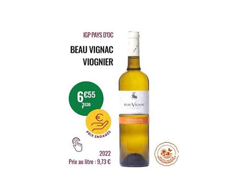 Promo Beau Vignac Viognier Chez Nicolas ICatalogue Fr