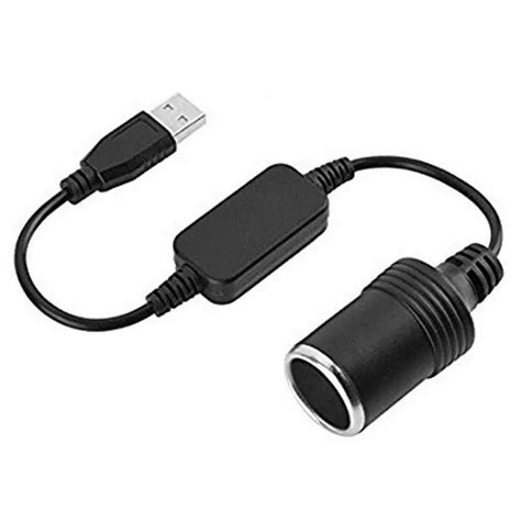 Usb 5v To 12v Car Cigarette Lighter Socket Power Female Converter