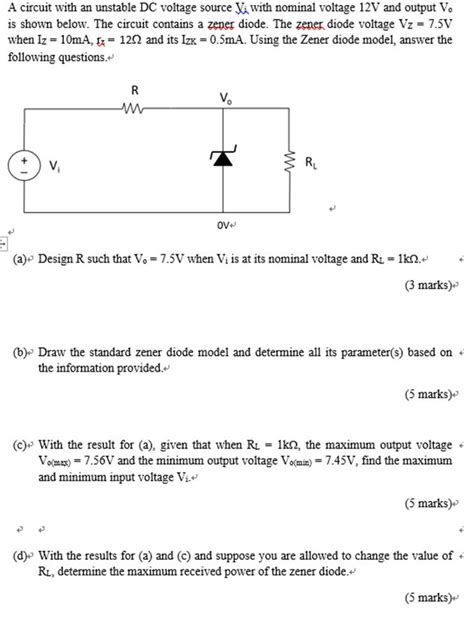 Get Answer A Circuit With An Unstable DC Voltage Source V With Nominal Transtutors