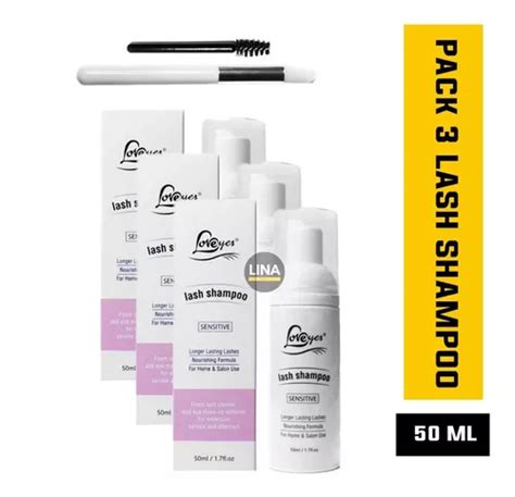 Shampoo Para Pestañas Pack 3 Profesional De 50 Ml Loveyes