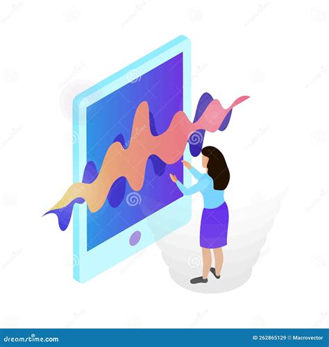 Tablet Voice Control Composition Stock Vector Illustration Of Talking