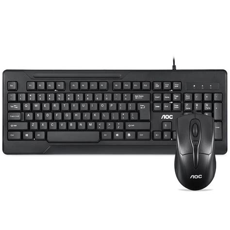 aoc km160 wired ultra slim keyboard and mouse combo set buy online in