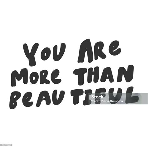 당신은 아름답습니다 만화 글자 벡터 손으로 그린 일러스트 스티커입니다 스티커 비디오 블로그 표지 소셜 미디어 메시지 선물 카트 티셔츠 인쇄 디자인으로 좋습니다 T 셔츠에