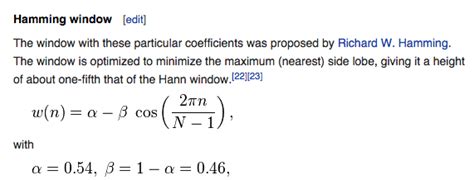 Apply The Hamming Window To A Sinusoidal Signal Signal Processing