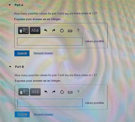 solved part a how many possible values for pair i and my are