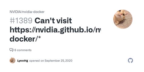 Can T Visit Https Nvidia Github Io Nvidia Docker Issue 1389