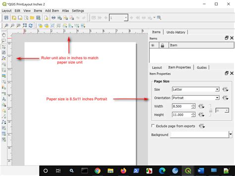 Setup Qgis Print Layout To Use Inch Instead Of Millimeter — Opengislab