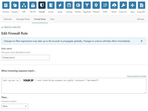 how to protect wp admin using cloudflare