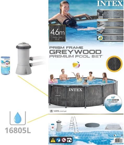 Piscine Intex Prism Frame Greywood Piscine Hors Sol 457 X 122 Cm