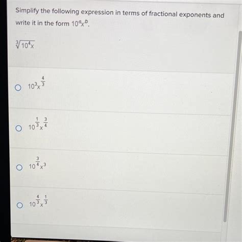 solved simplify the following expression in terms of