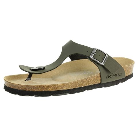 Rohde Riesa Damen Zehentrenner Schuhe 5628 61 Olive Sommerschuhe Damen