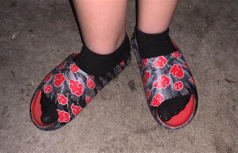 Naruto Akatsuki Mens Comfort Slide Sandals