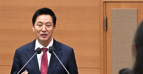오세훈 “이재명 대선 출마 안 돼대선 유리해 개헌에 침묵” 시정질문서 공세