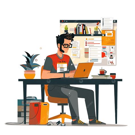 Flat Of React Native Programmer Concept React Native Javascript Png