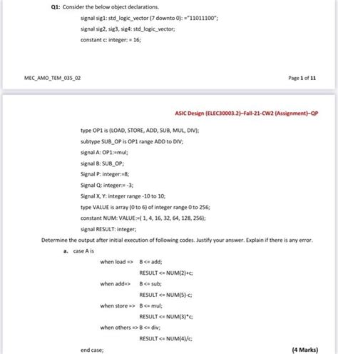 solved q1 consider the below object declarations signal