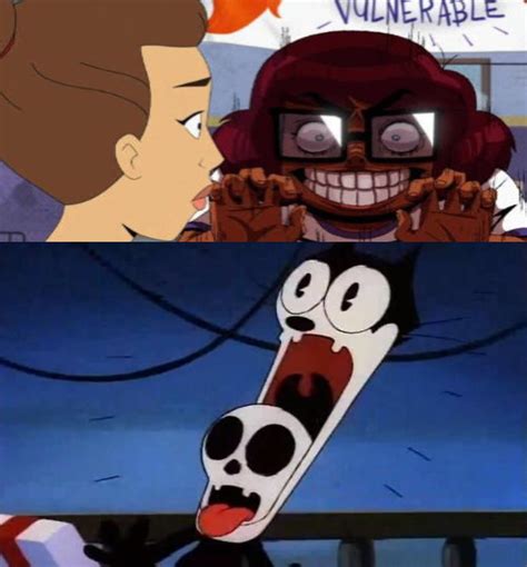 Felix The Cat Is Scared Of Scary Velma By Maxiethefox2005 Deviantart