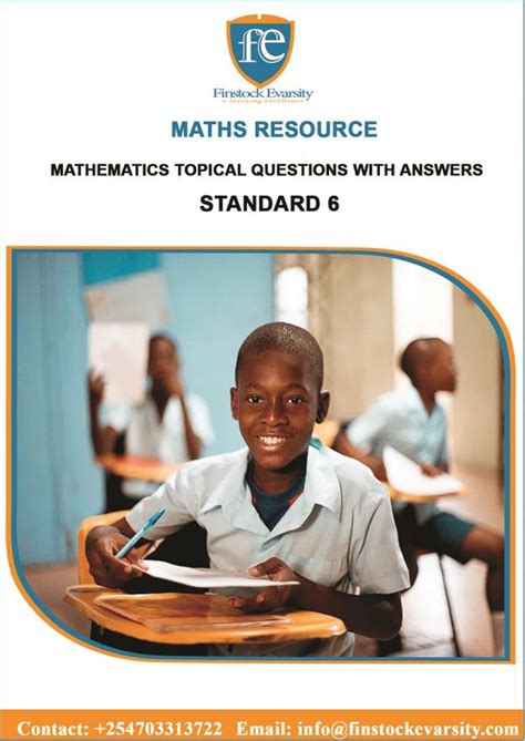 Standard Six Mathematics Revision Questions With Answers Finstock Evarsity Resources
